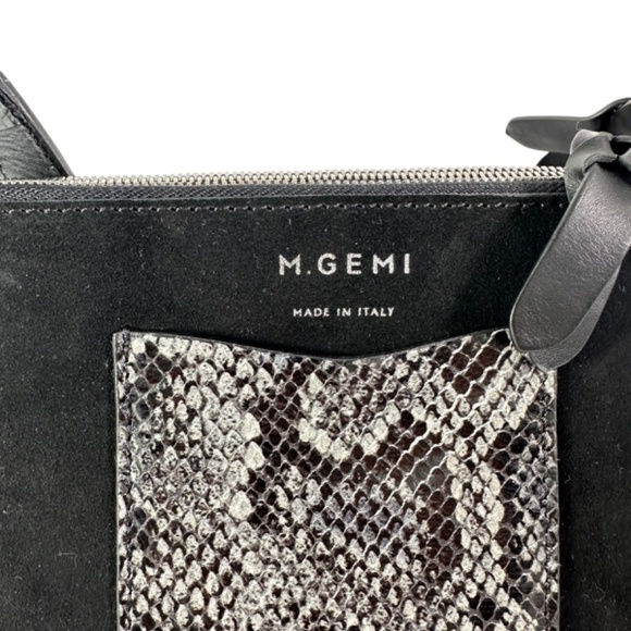 M. Gemi | Bags | Genuine M Gemi Black Leather The Rosetta Crossbody ...